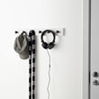 ENERYDA/LURT - rack with 6 knobs, white/black | IKEA Hong Kong and Macau