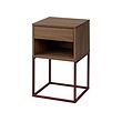 VIKHAMMER - bedside table, walnut veneer, 40x39 cm | IKEA Hong Kong and ...