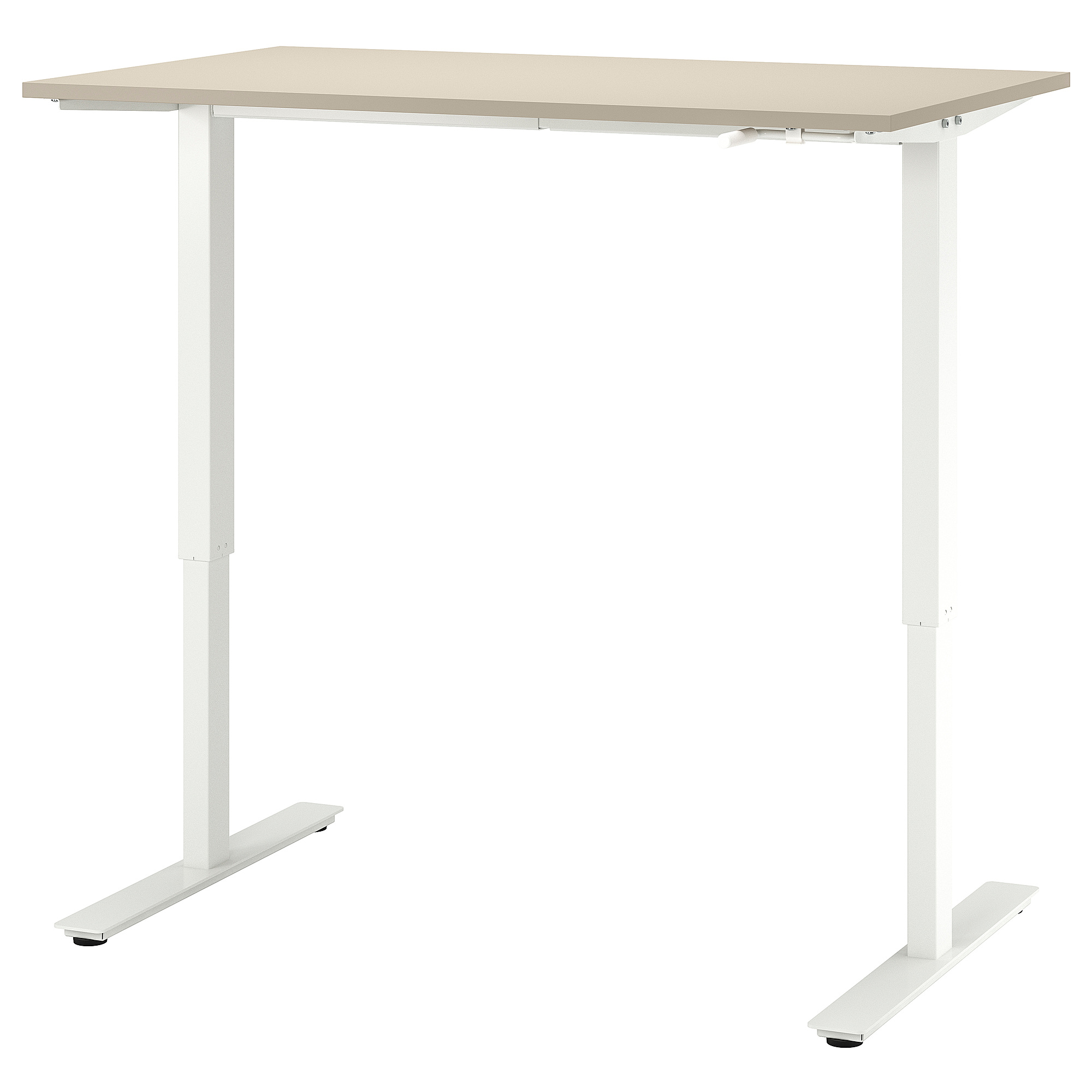 TROTTEN - desk sit/stand, 120x70x72-122 cm, beige/white | IKEA Hong ...