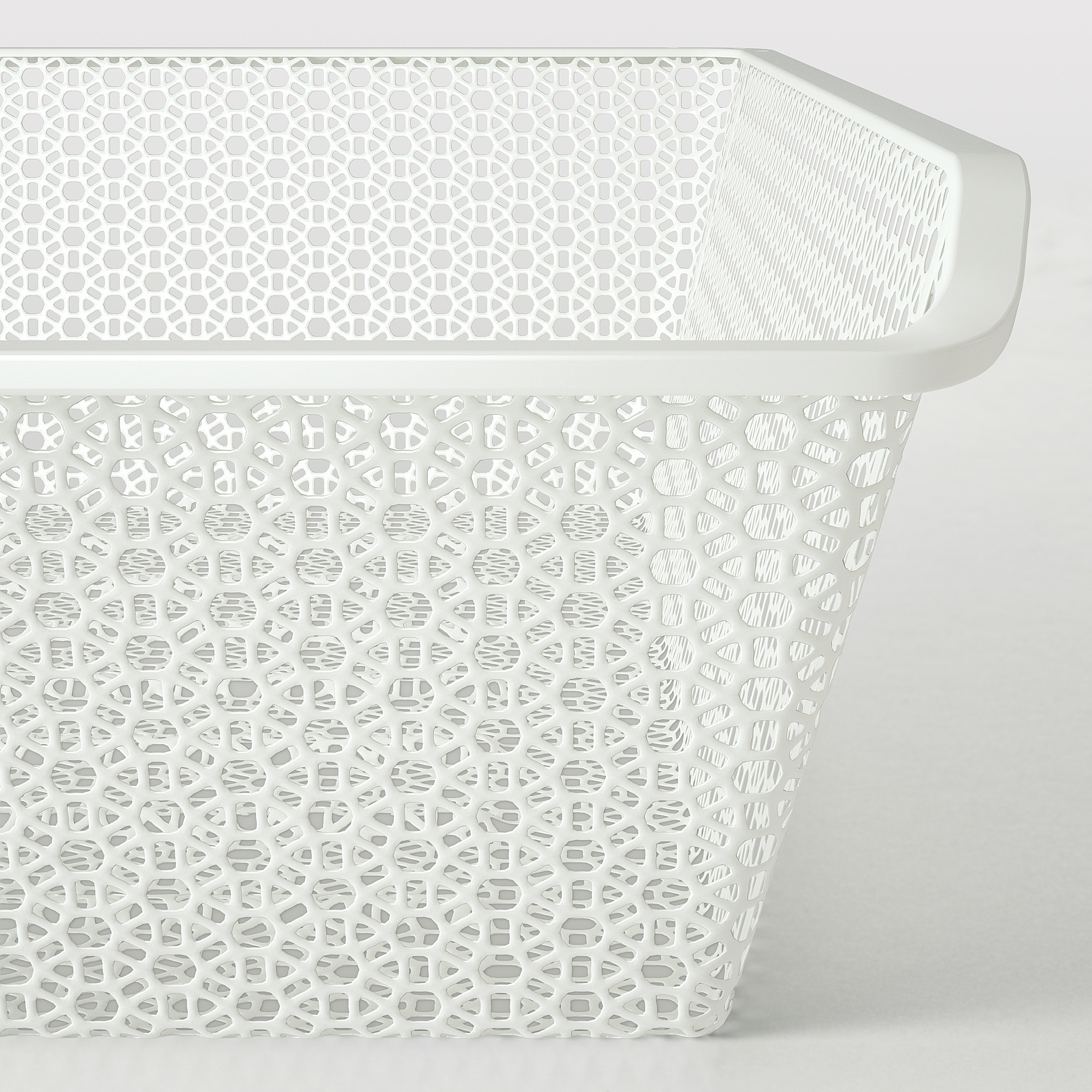 KOMPLEMENT - metal basket, patterned/white | IKEA Hong Kong and Macau