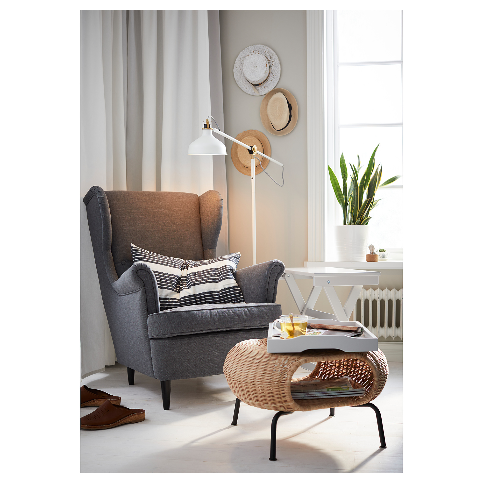 STRANDMON - wing chair, Nordvalla dark grey | IKEA Hong Kong and Macau