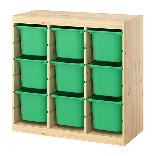 TROFAST - storage combination with boxes, room divider/light white ...