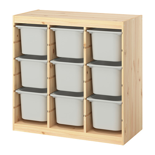 TROFAST - storage combination with boxes, room divider/light white ...