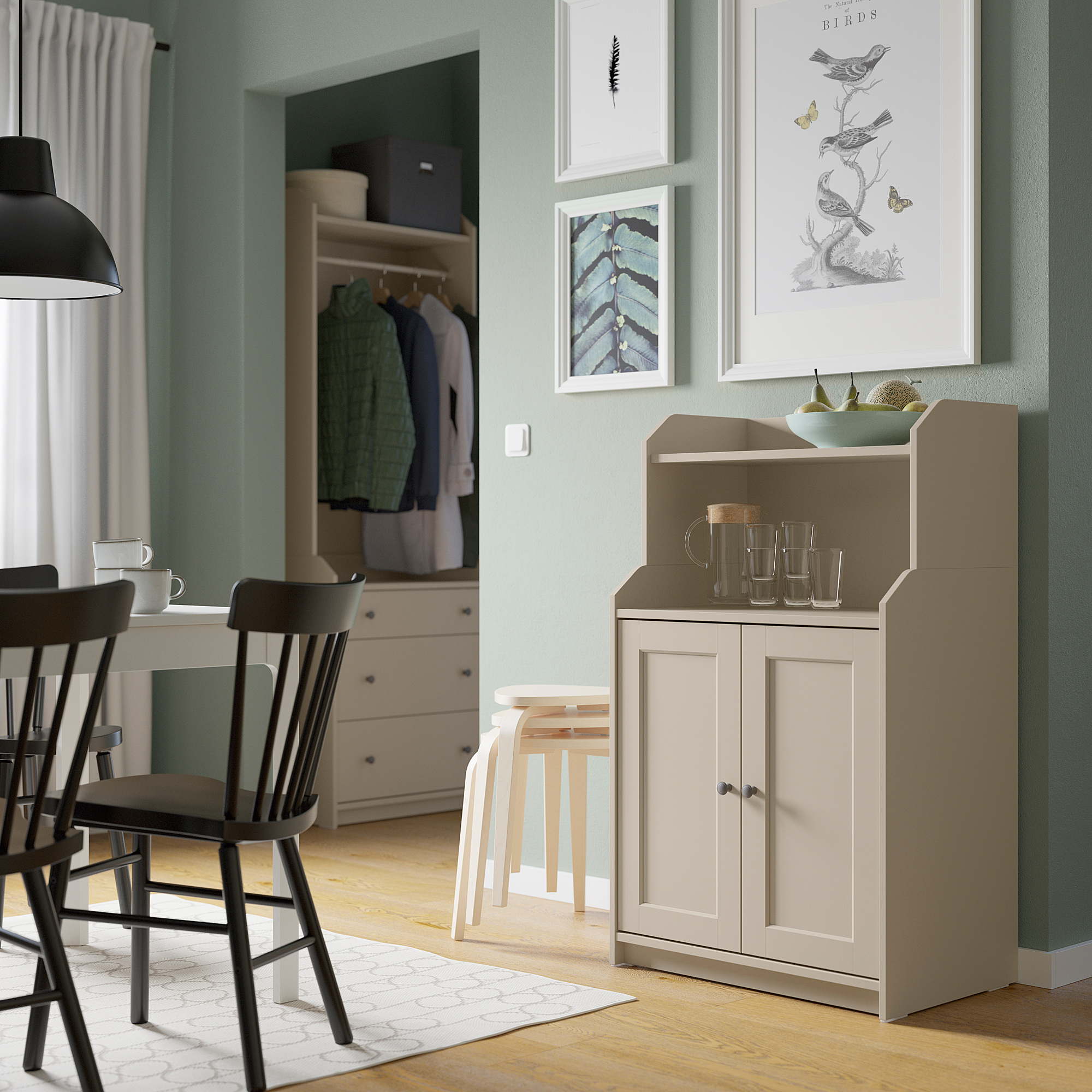 HAUGA - cabinet with 2 doors, beige | IKEA Hong Kong and Macau