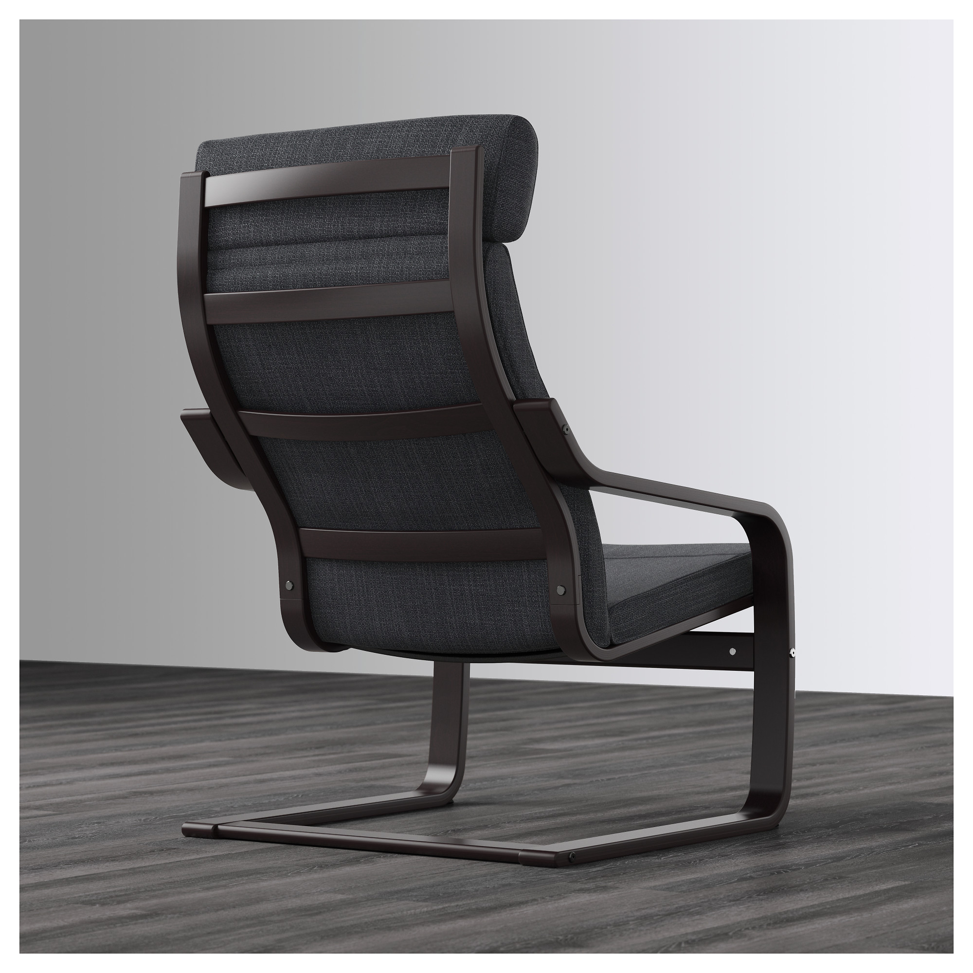 POÄNG - armchair, black-brown/Hillared anthracite | IKEA Hong Kong and ...